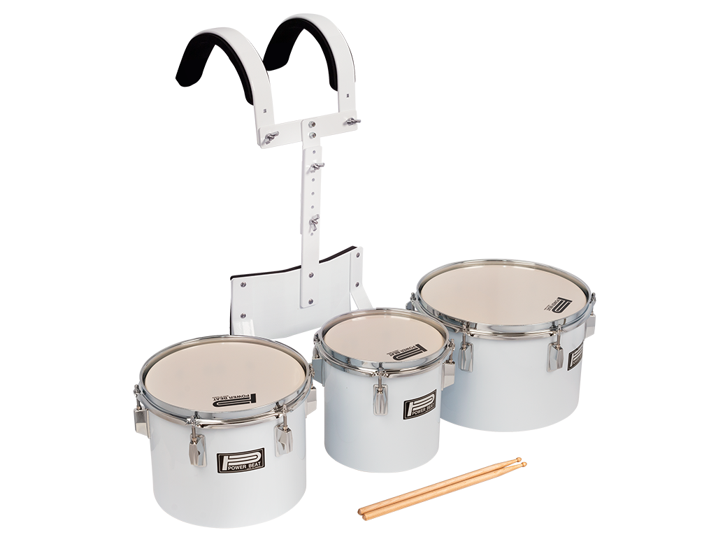 Powerbeat DA827 8x8, 10x8 & 12x8 Inch Marching Drum Triple Tenor Set w