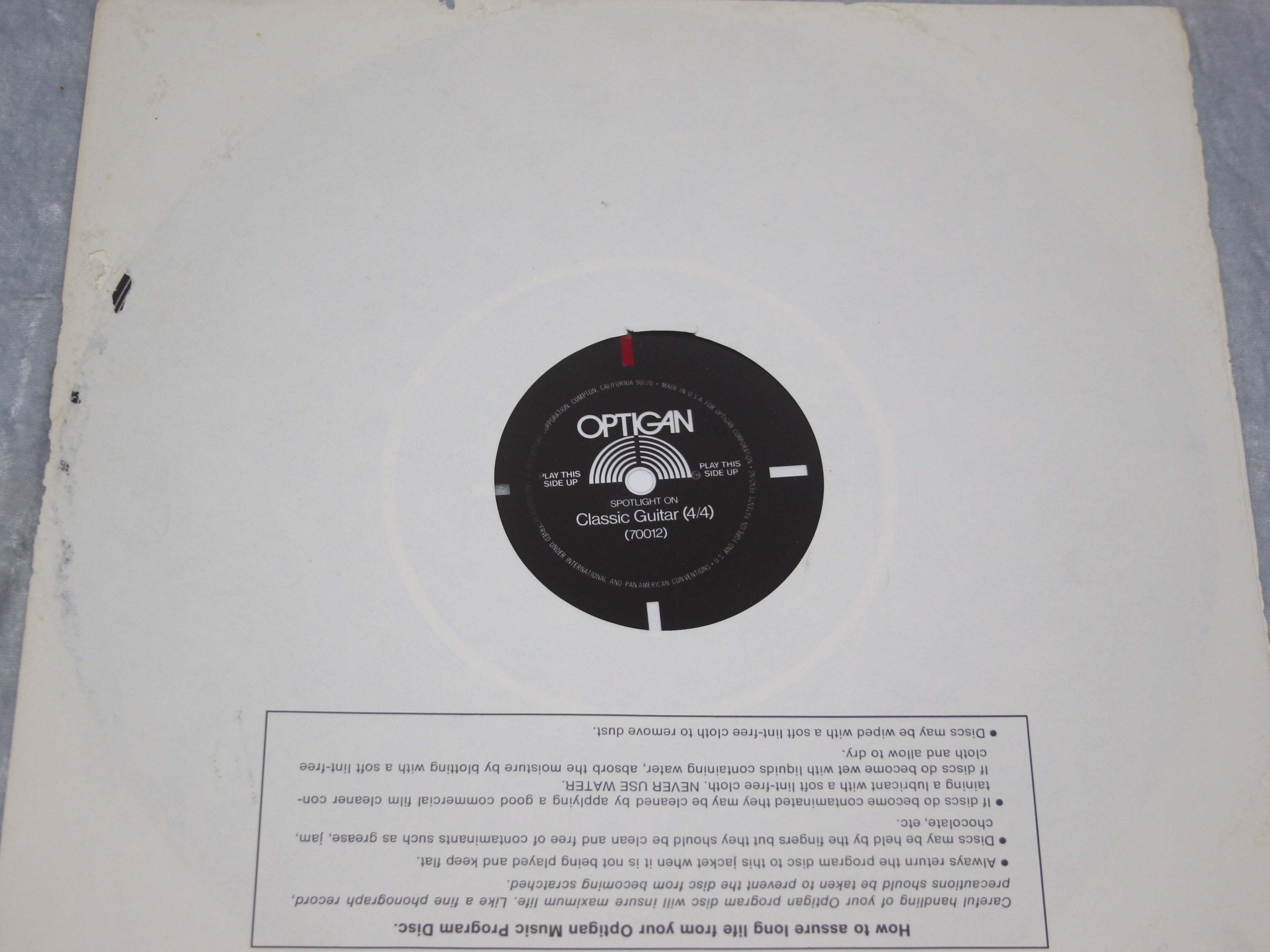 Optigan Disc Classical Guitar 4/4 No Sleeve