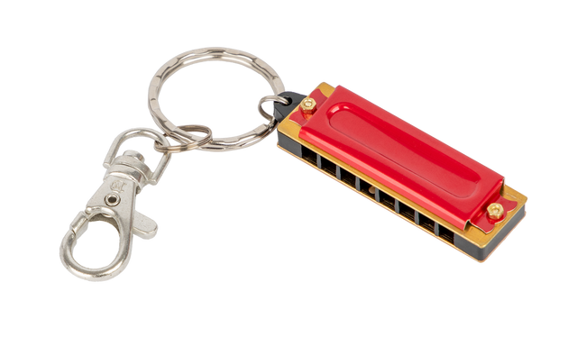 Bryden Mini Harmonica Keyring 8 Hole Red