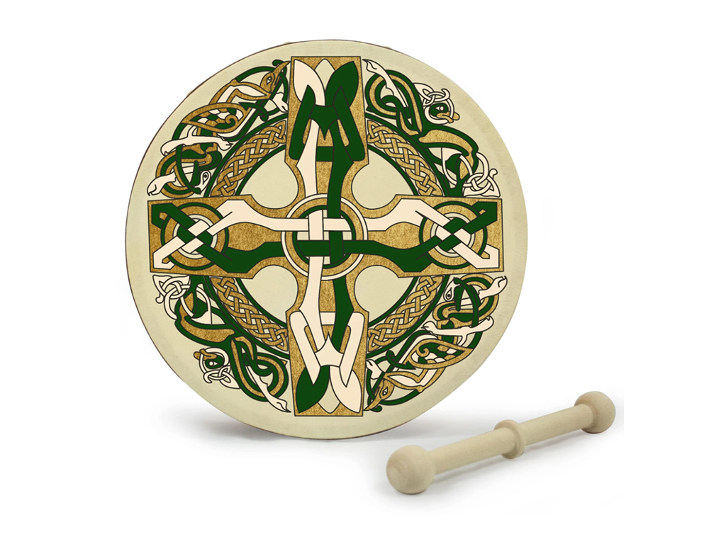 Waltons DWM1953 8 Inch Souvenir Gaelic Cross Bodhran