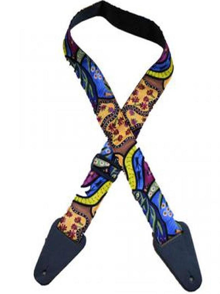 Aboriginal Art Guitar Strap Native Fauna